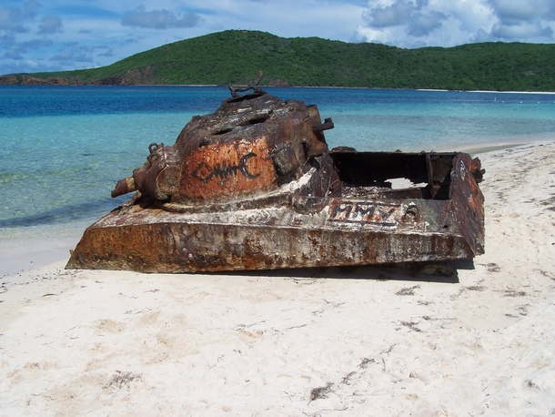 M- Sherman Tank on Flamenco beach Culebra Island Puerto Rico - Photorator M- Sherman Tank on Flamenco beach Culebra Island Puerto Rico - Photorator