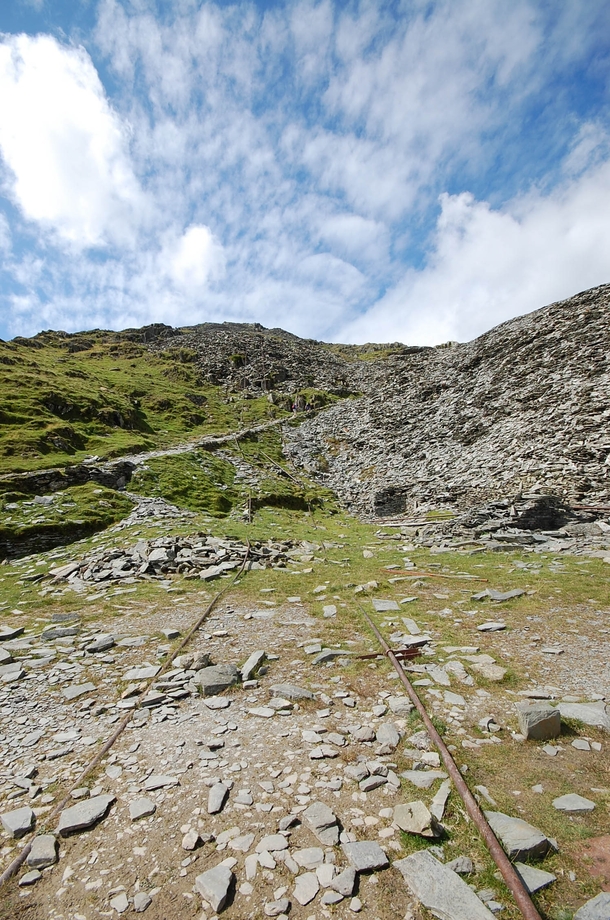 Abandoned slate mine taken on the way up the Old Man of Coniston Lake ...