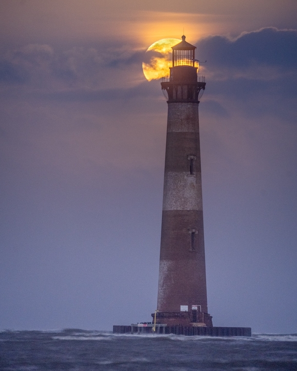 Blue Moon over the Morris Island Lighthouse - Photorator