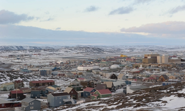 Downtown Iqaluit the largest city and territorial capital of the ...