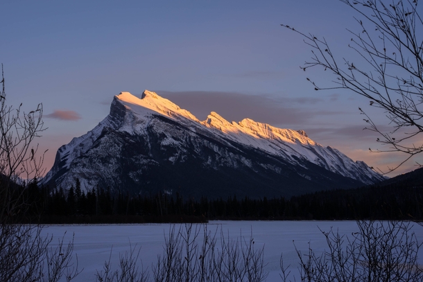 Mt Rundle Alberta Canada Sunset of November th - Photorator