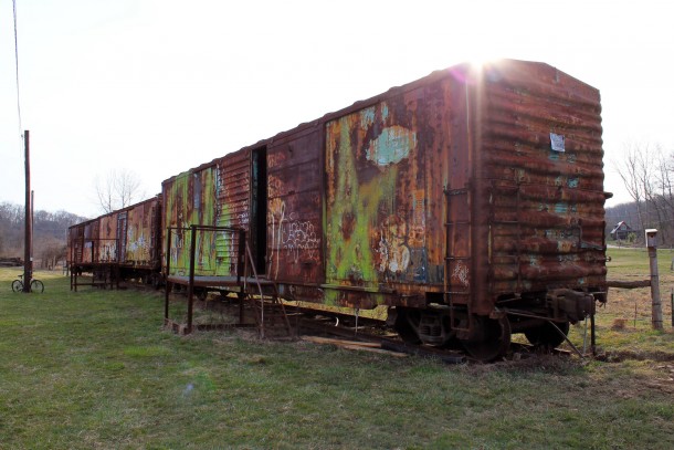 Old rusty rail car along the bike path Athens Ohio - Photorator