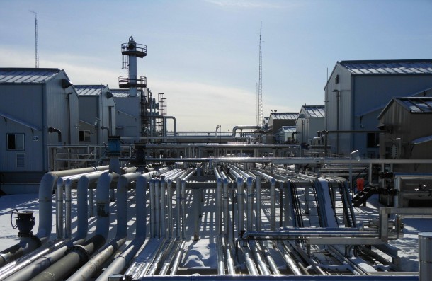 Pipe Rack at a Natural Gas Plant Alberta Canada - Photorator