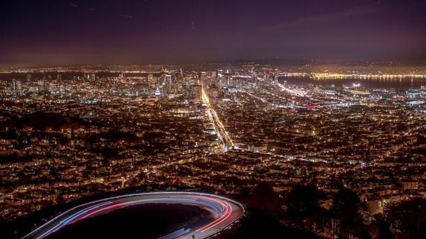 San Francisco at night from Christmas Tree Point lookout - Photorator