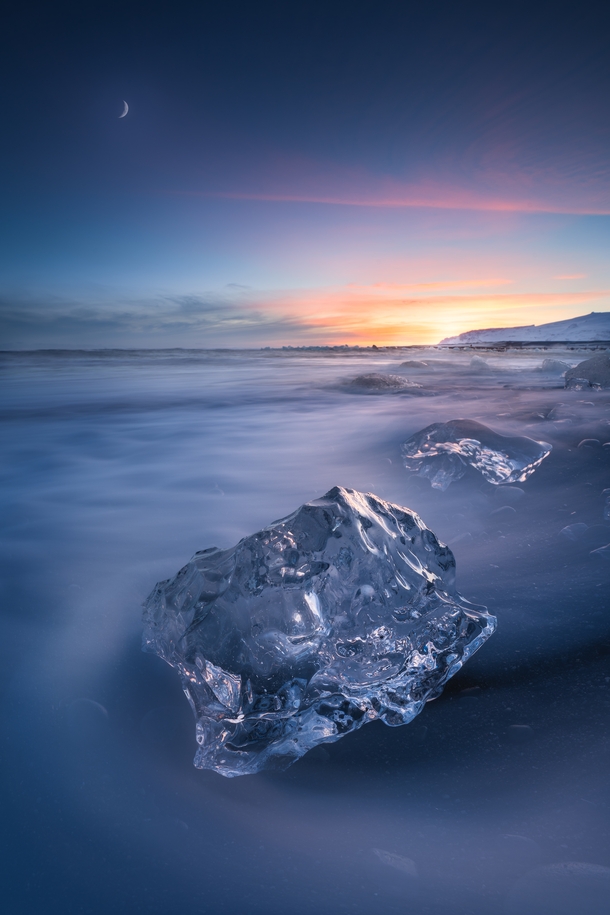 Sunset at Diamond Beach Iceland - Photorator