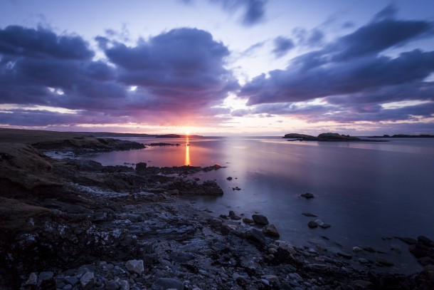 Sunset on Westing beach Unst Shetland UK - Photorator