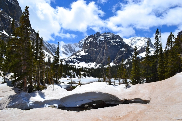View from The Loch trail in Rocky Mountain National Park CO - Photorator