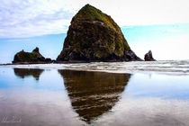 The infamous Haystack Rock reflecting in the summer sun itkjpeg ...